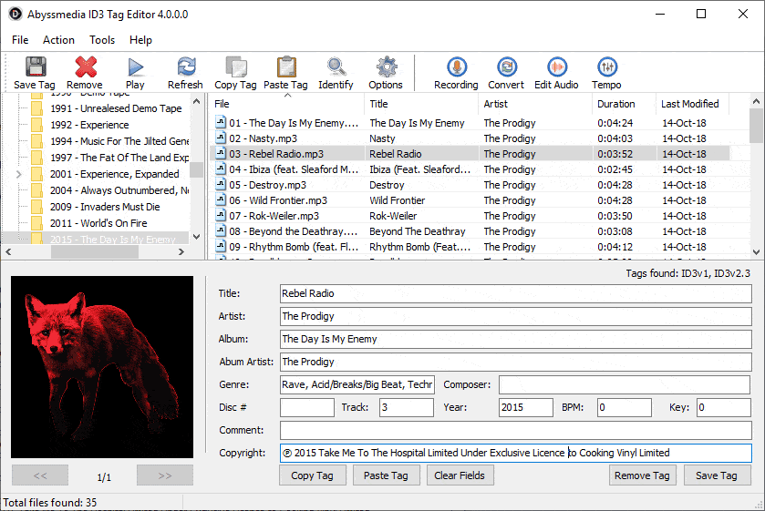 Abyssmedia ID3 Tag Editor